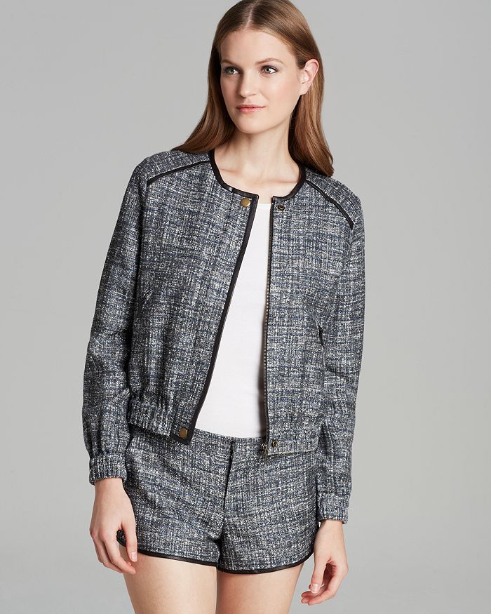 Joie Jacket - Morianna Tweed and Leather | Bloomingdale's