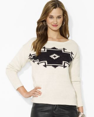 Ralph Lauren Southwestern Print Sweater | Bloomingdale's