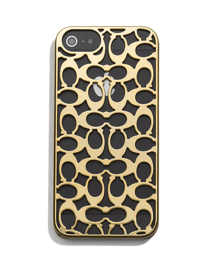 COACH iPhone 5 Case in Pierced C Molded Plastic | Bloomingdale's