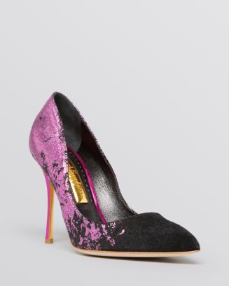 Rupert Sanderson Pointed Toe Dégradé Pumps - Diva Metal High-Heel ...