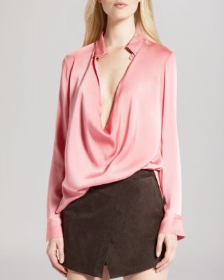 HALSTON HERITAGE HALSTON Top - Drape Front | Bloomingdale's