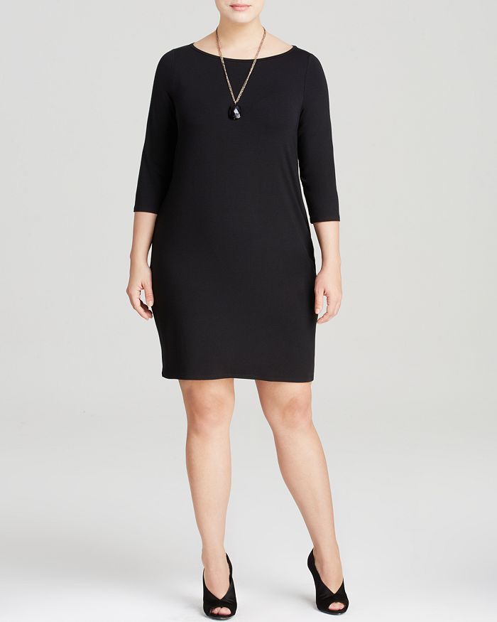 Eileen Fisher Plus Boat Neck Dress | Bloomingdale's