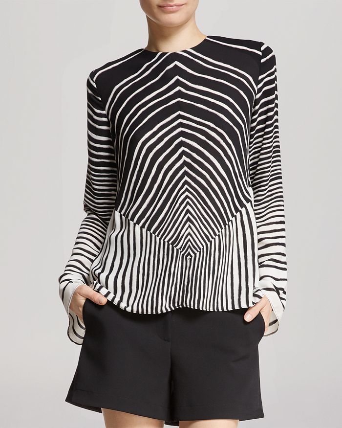 HALSTON HERITAGE HALSTON Top - Print Open Back | Bloomingdale's