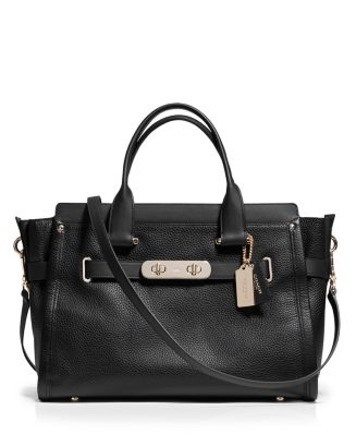 COACH Swagger 37 Carryall in Pebble Leather | Bloomingdale's Handbags