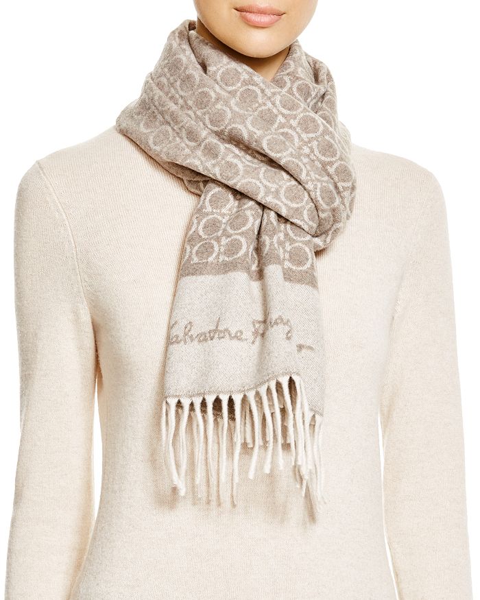 Salvatore Ferragamo Cashmere Logo Scarf | Bloomingdale's