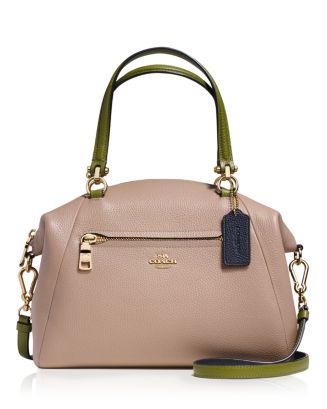COACH Prairie Satchel in Colorblock Pebble Leather | Bloomingdale's