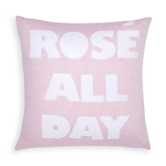 Alexandra Ferguson Linen Rosé All Day Decorative Pillow, 16" x 16 ...