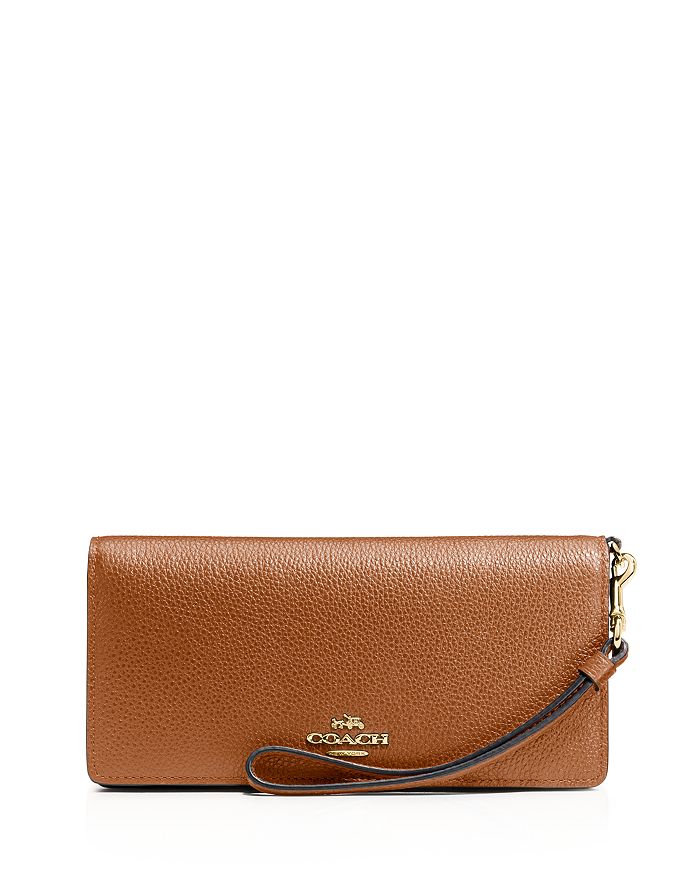 COACH Slim Wallet in Pebble Leather | Bloomingdale's