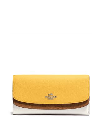 COACH Double Flap Wallet in Colorblock Leather | Bloomingdale's