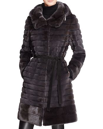 Maximilian Furs Hooded Long Mink Coat - 100% Exclusive | Bloomingdale's