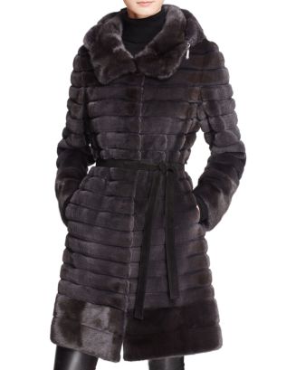 Maximilian Furs Hooded Long Mink Coat - 100% Exclusive | Bloomingdale's