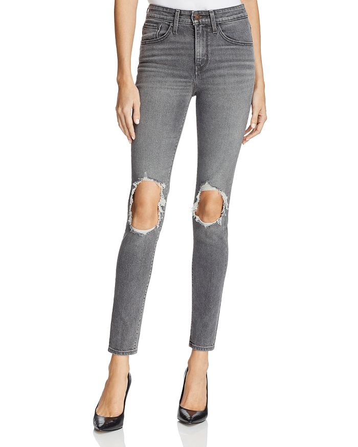 Levi's 721® High Rise Skinny Jeans in Washed Black | Bloomingdale's