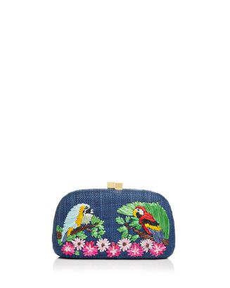 SERPUI Mia Parrots Straw Clutch | Bloomingdale's