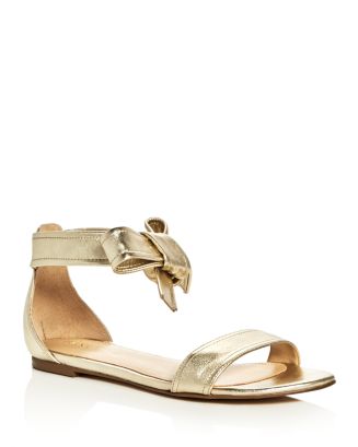 IVANKA TRUMP Carthe Metallic Leather Ankle Tie Sandals | Bloomingdale's
