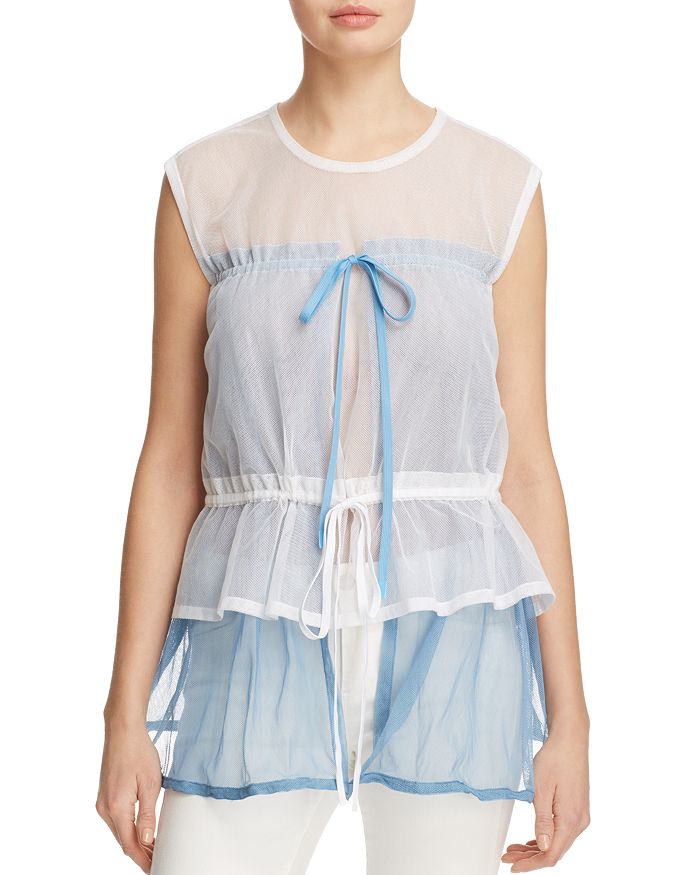 DKNY Layered-Look Sleeveless Mesh Top | Bloomingdale's