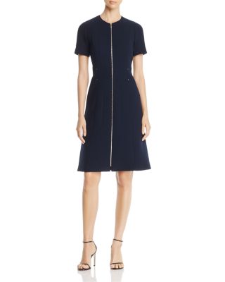 Lafayette 148 New York Sonya Zip-Front Sheath Dress | Bloomingdale's