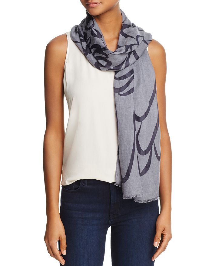 Fraas Two-Tone Scroll Scarf | Bloomingdale's