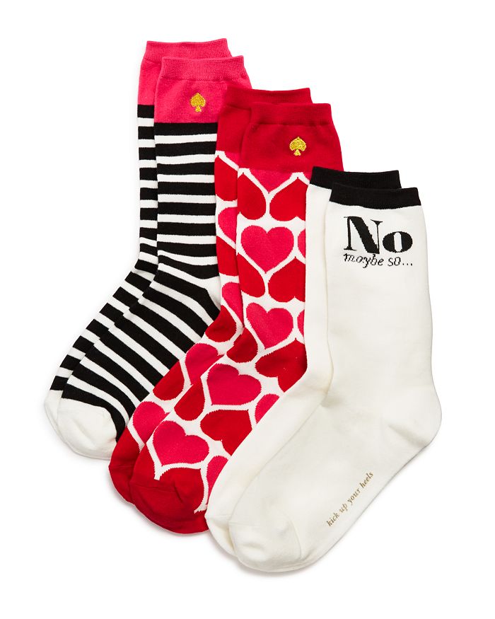 kate spade new york Crew Socks, Set of 3 | Bloomingdale's