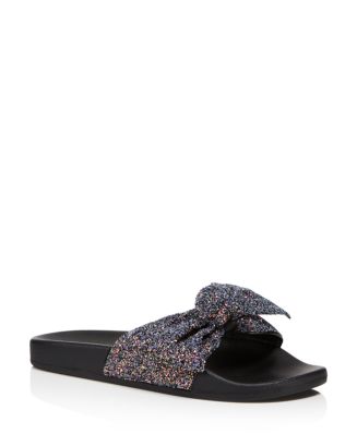 kate spade new york Women's Shellie Glitter Pool Slide Sandals ...