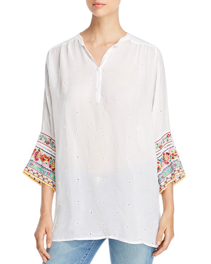 Johnny Was Collection Embellished Tunic Top | Bloomingdale's