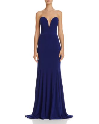 Avery G Strapless Plunging Gown | Bloomingdale's