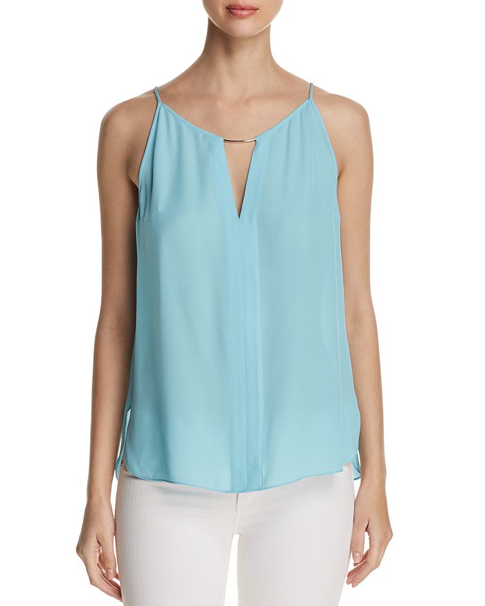 Elie Tahari Pixie Silk Keyhole Blouse | Bloomingdale's