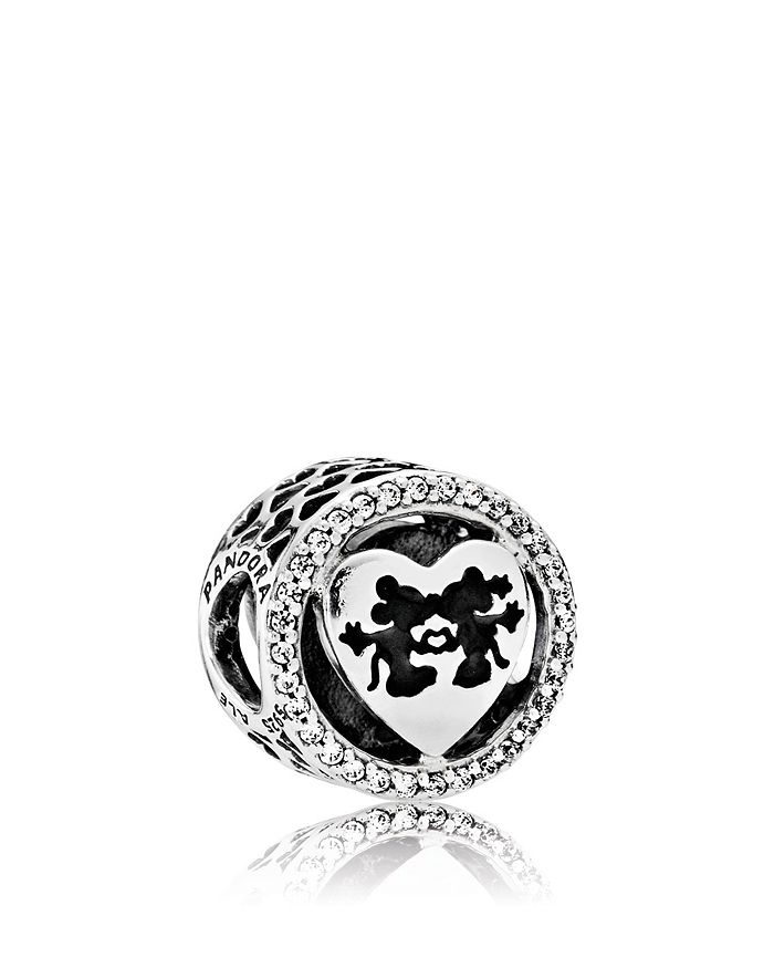 Pandora Sterling Silver Disney Mickey & Minnie Love Charm | Bloomingdale's