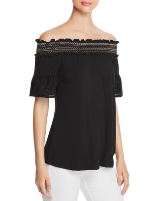 Design History Smocked Off-the-Shoulder Top | Bloomingdale's