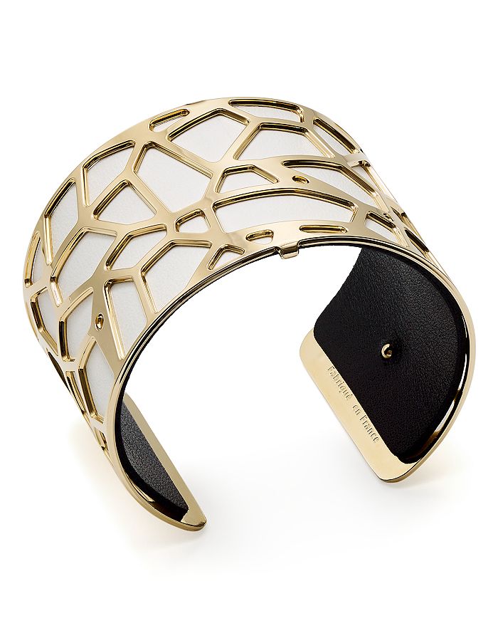 Les Georgettes Giraffe Reversible Wide Two-Tone Open Cuff Bracelet ...