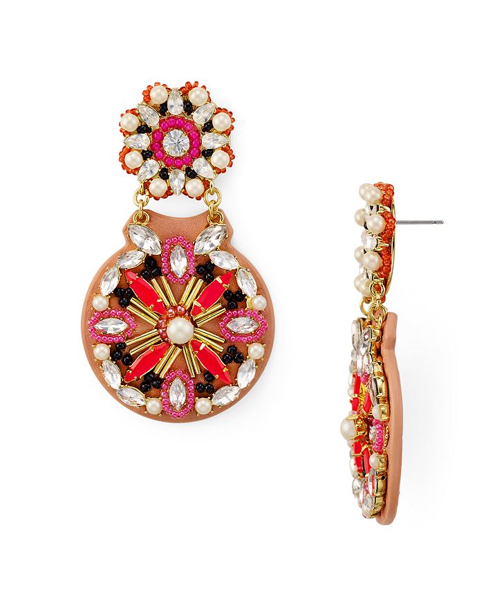 kate spade new york Beaded Medallion Statement Drop Earrings ...