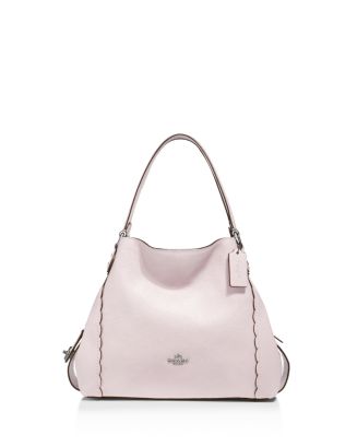 COACH Scalloped Edie 31 Polished Pebble Leather Shoulder Bag ...