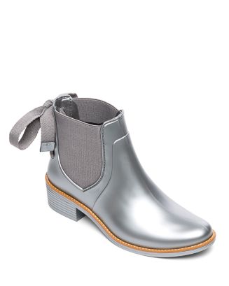 Bernardo Women's Paxton Rain Waterproof Metallic Rubber Bow Rain ...