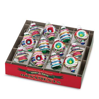 Christopher Radko Christmas Confetti 1.75" Decorated Mixed Shape ...