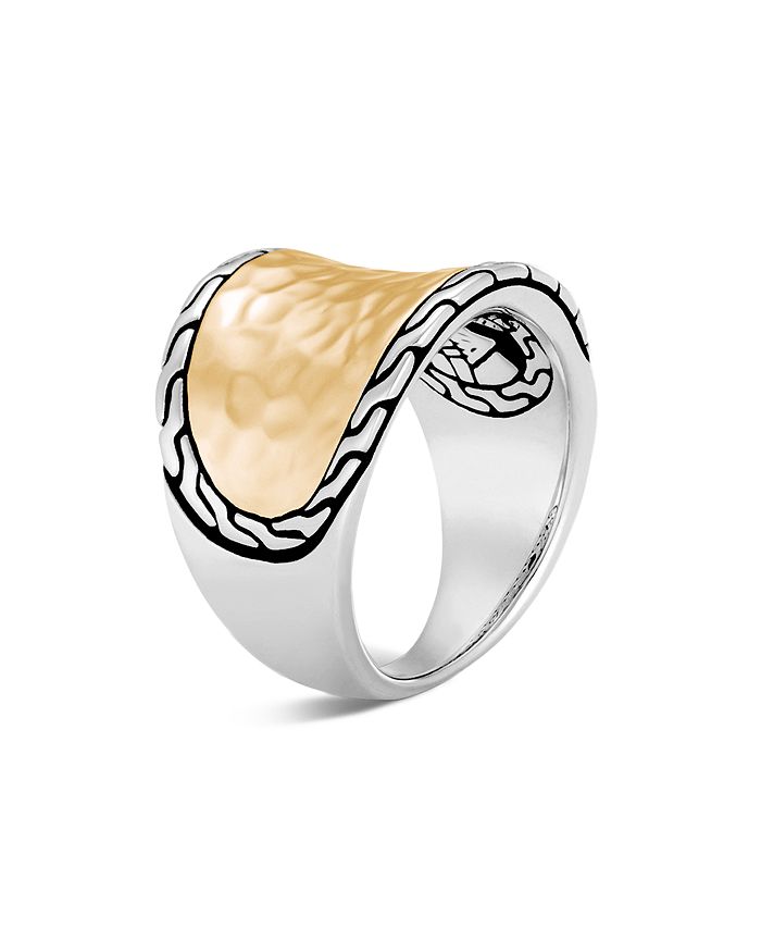 JOHN HARDY Sterling Silver & 18K Bonded Gold Classic Chain Saddle Ring ...