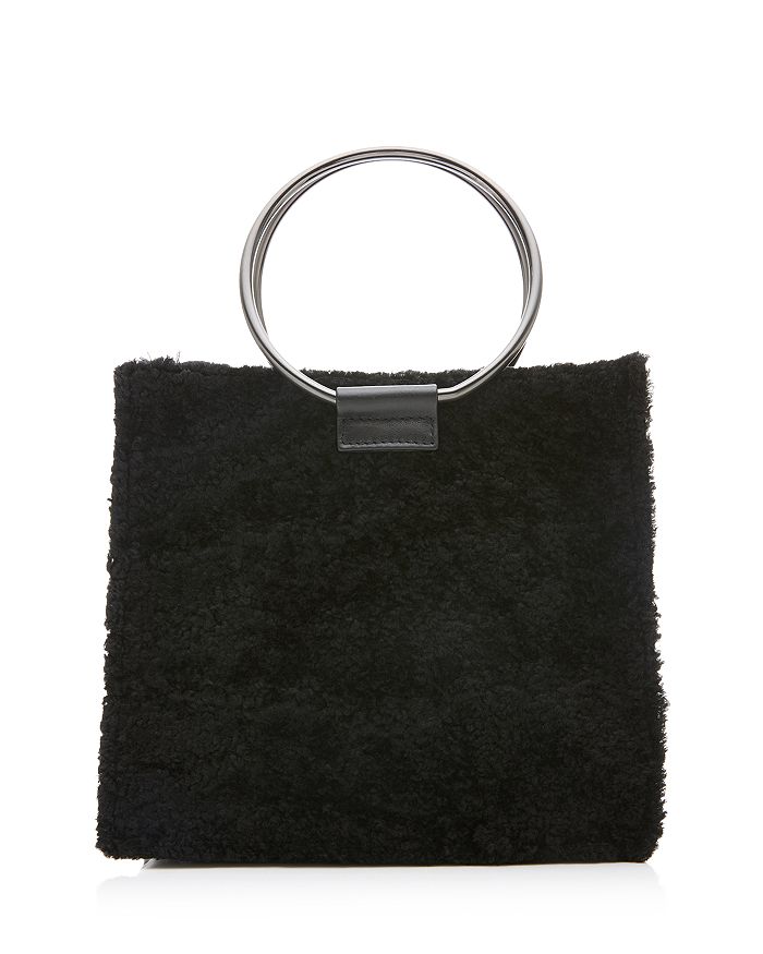 Tara Zadeh Roya Small Shearling Tote In Red | ModeSens