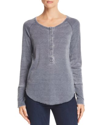 CHASER Snap-Front Raglan Henley | Bloomingdale's