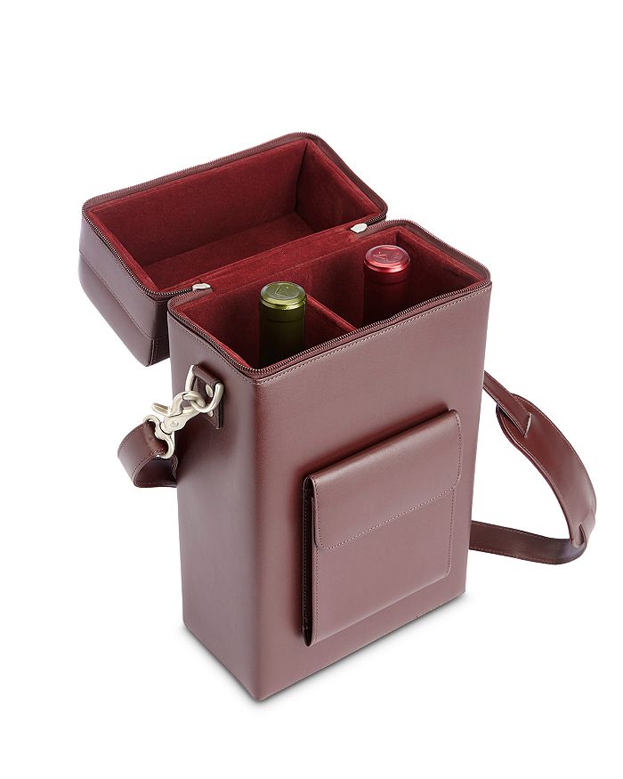ROYCE New York Leather Double Wine Carrying Case | Bloomingdale's