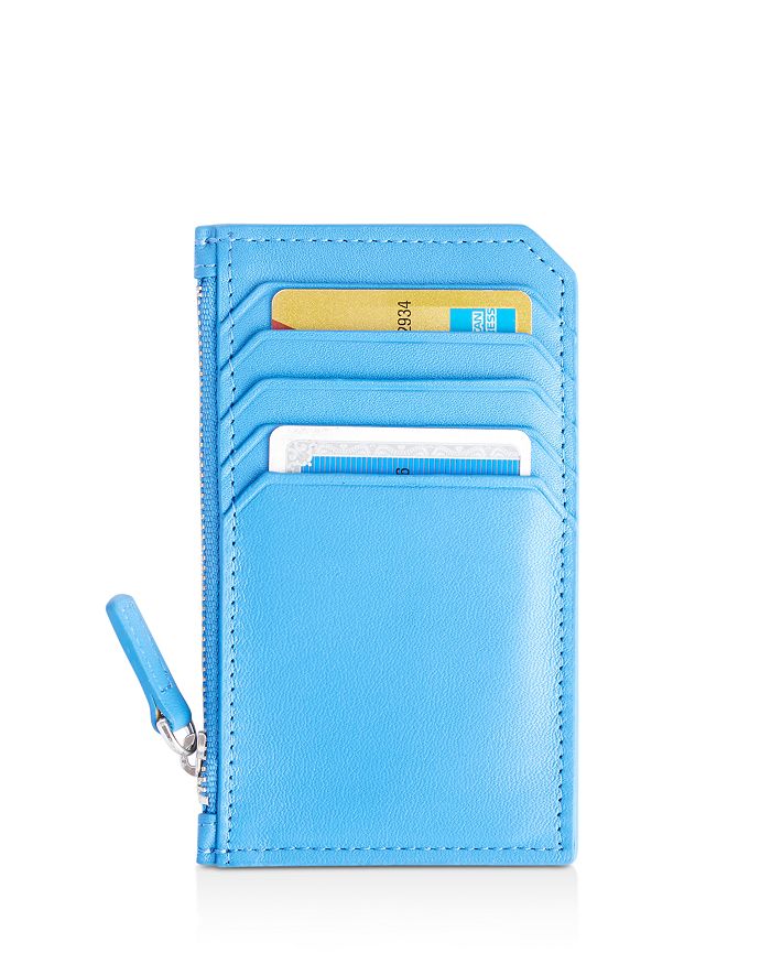 ROYCE New York Leather Zipper Credit Card Case | Bloomingdale's