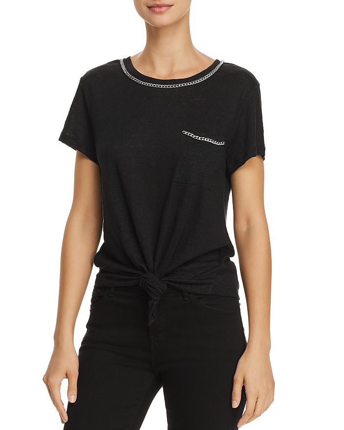 Generation Love Billy Chain-Trim Linen Top | Bloomingdale's