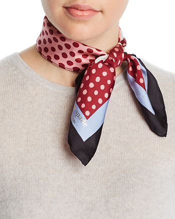 kate spade new york Dotty Silk Scarf | Bloomingdale's