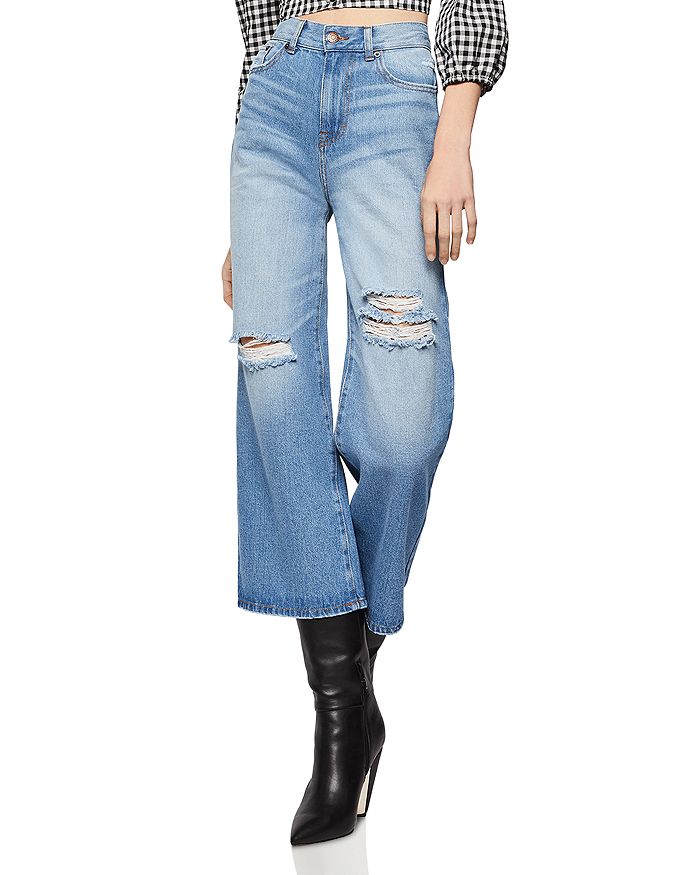 BCBGeneration Distressed Cropped Jeans in Destructed | Bloomingdale's