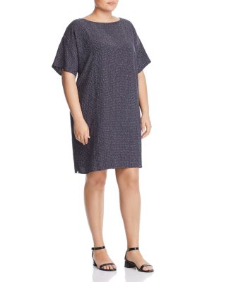 Eileen Fisher Plus Morse Code Shift Dress | Bloomingdale's
