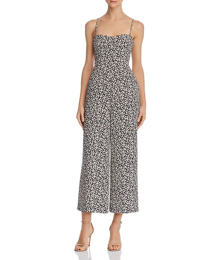 FRENCH CONNECTION Cropped Tie-Back Floral-Print Jumpsuit | Bloomingdale's