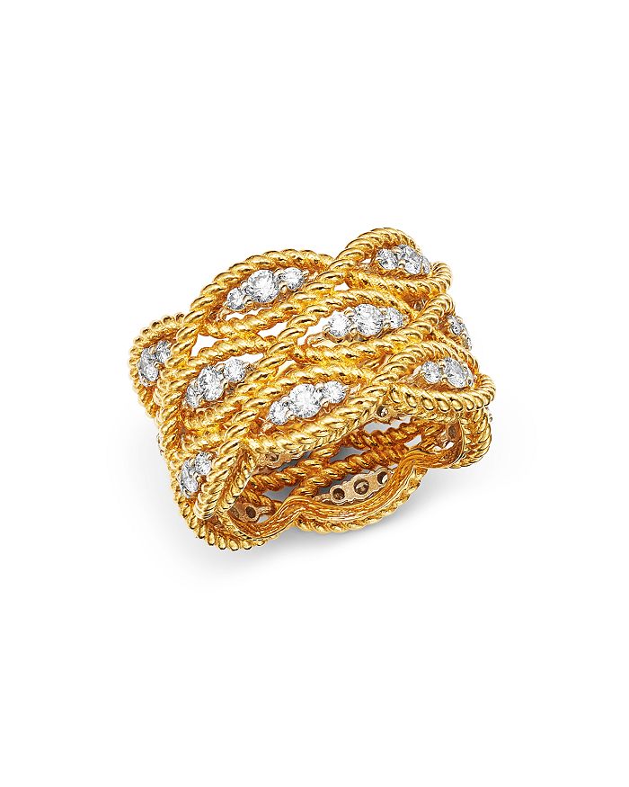 Roberto Coin 18K Yellow & White Gold Barocco Collection Diamond Ring ...