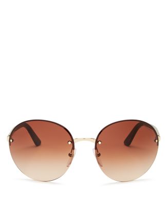 Prada Women's Oversized Rimless Round Sunglasses, 61mm | Bloomingdale's