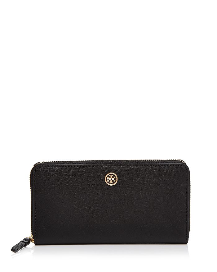 Tory Burch Robinson Leather Continental Zip Wallet | Bloomingdale's