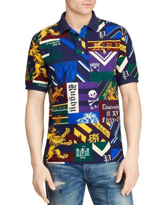 Polo Ralph Lauren Custom Slim Fit Patchwork Mesh Polo Shirt ...
