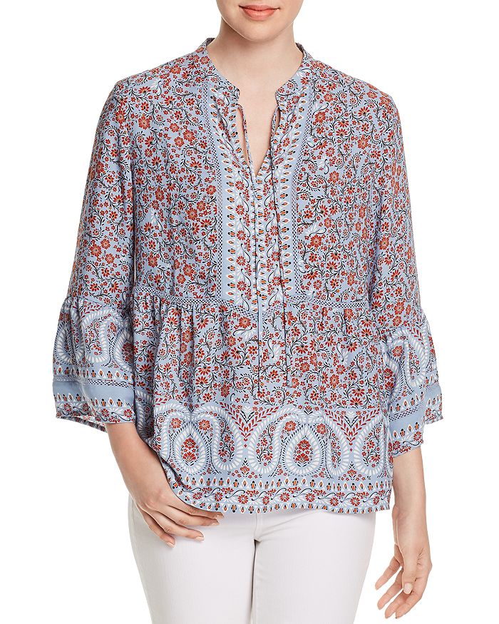 Single Thread Floral Print Bell-Sleeve Blouse | Bloomingdale's