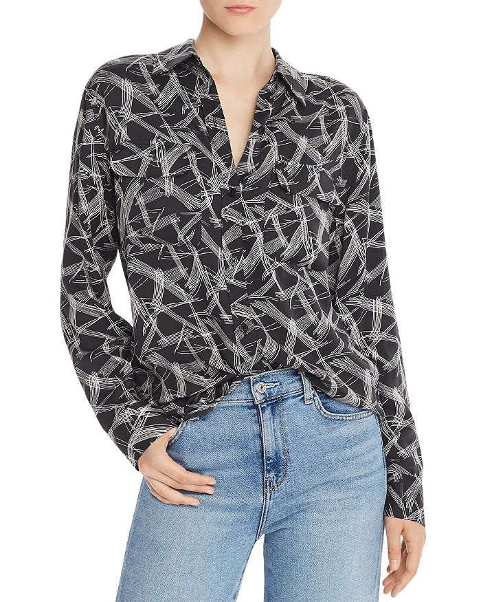 Equipment Signature Printed Silk Blouse | Bloomingdale's
