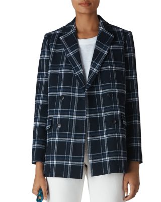 Click here for Whistles Double-Breasted Plaid Blazer prices